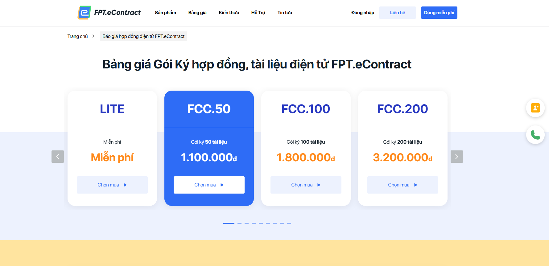 Hướng dẫn thanh toán - FPT.eContract
